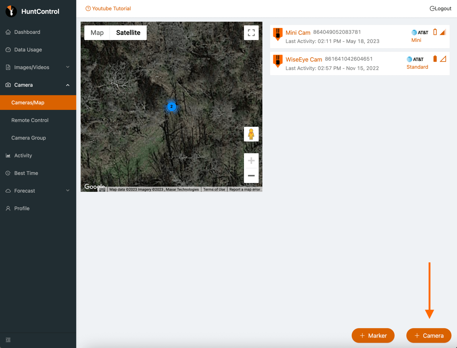 Add WiseEye Cams to HuntControl - Wise Eye Data Cam